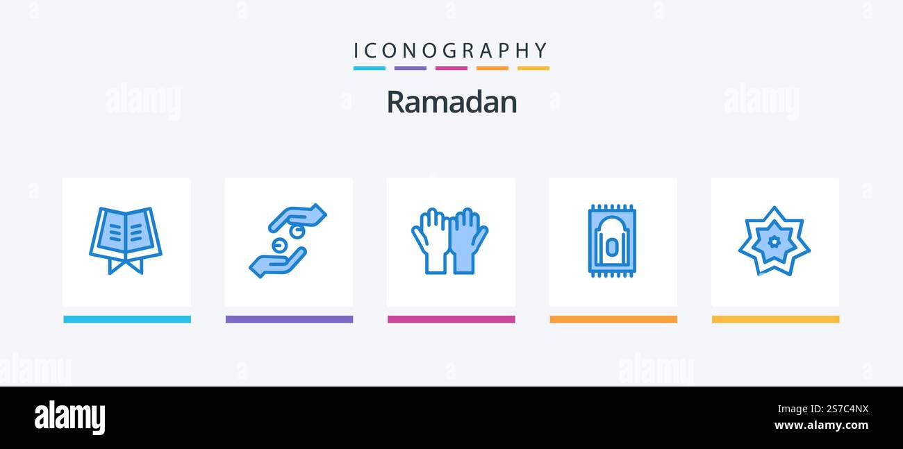 Ramadan Blue 5 Icon Pack Including islam. rug. muslim. praying. salat ...