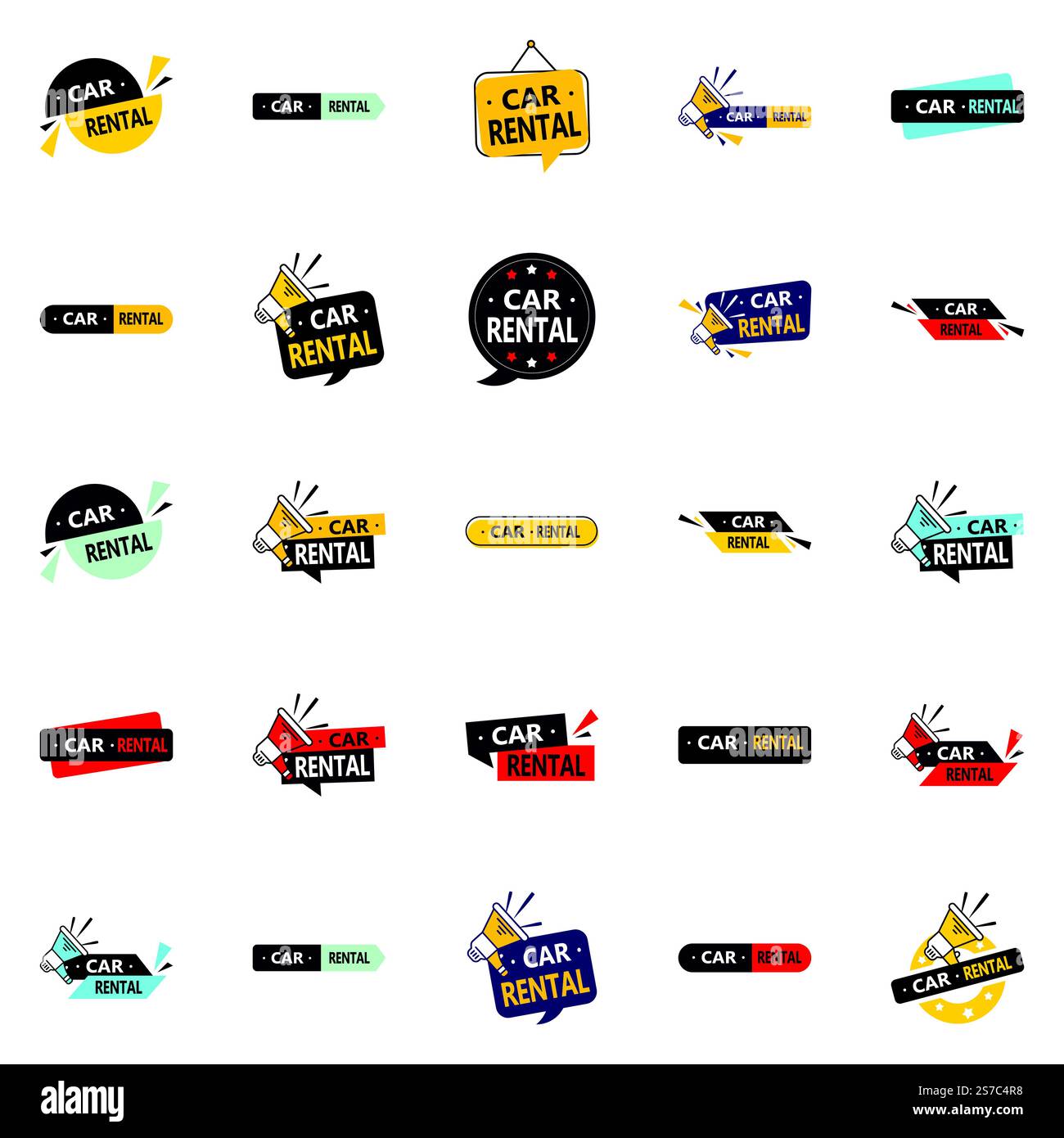 Car Rental 25 High quality vector designs for your rental branding and ...