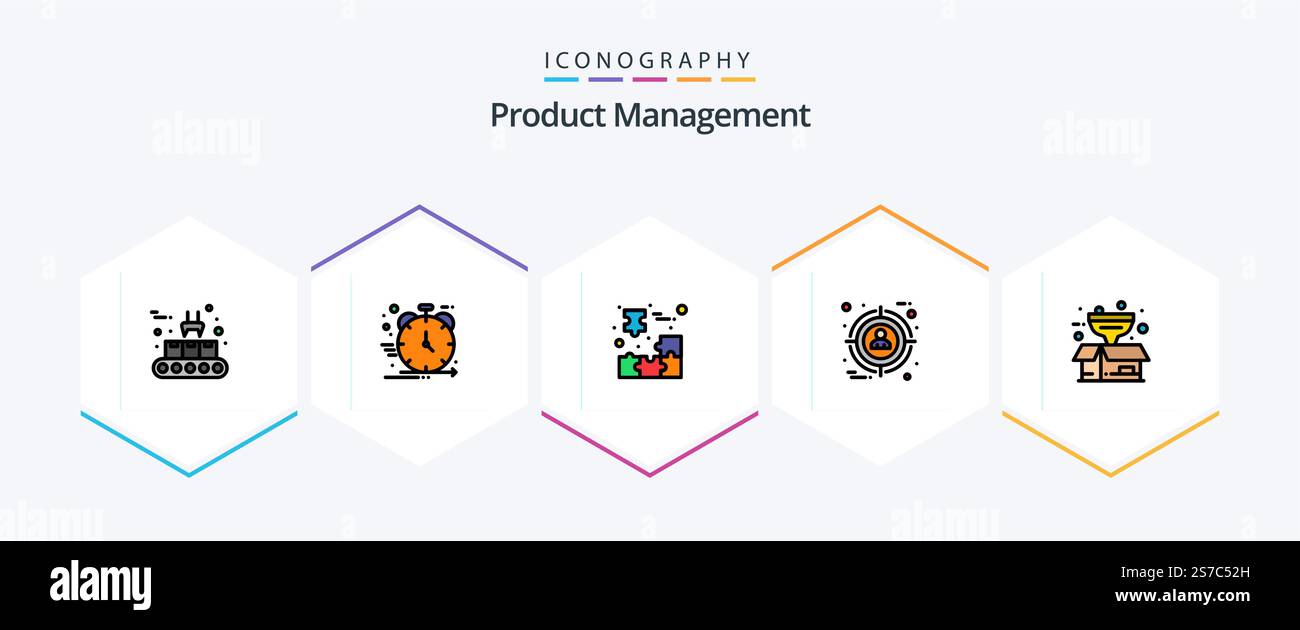 Product Management 25 FilledLine icon pack including user. selection ...