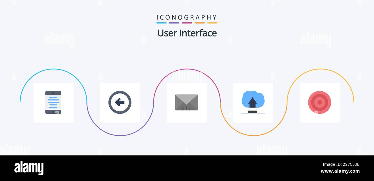 User Interface Flat 5 Icon Pack Including line. basic. left. user. interface Stock Vector Image ...