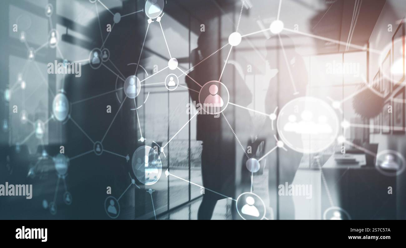 People network connection. Network work connections concept Stock Photo ...