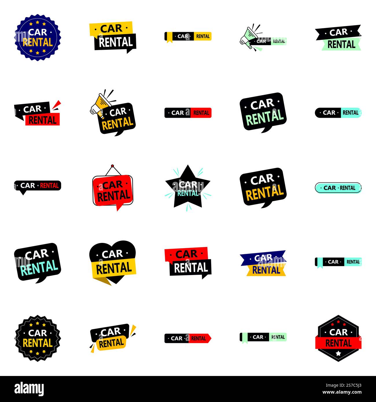 Car Rental 25 Versatile vector images for a new brand direction Stock ...