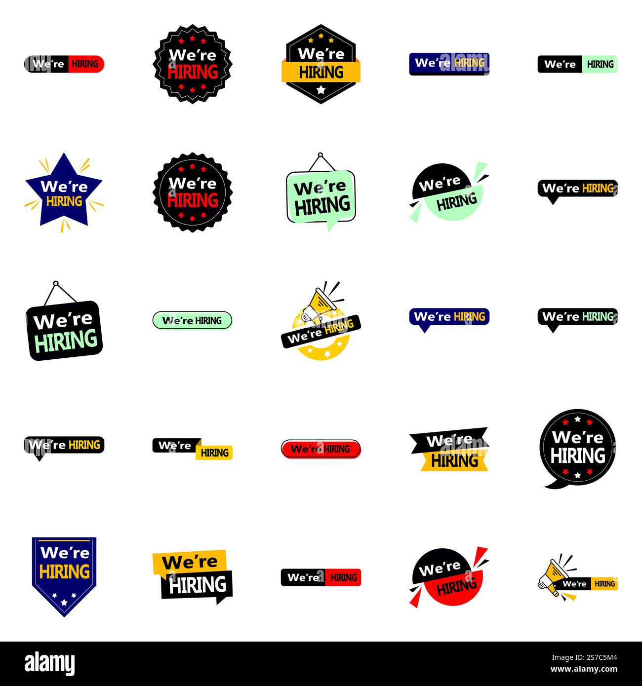 Promote Your Job Openings with Our 25 We’re Hiring Vector Graphics ...