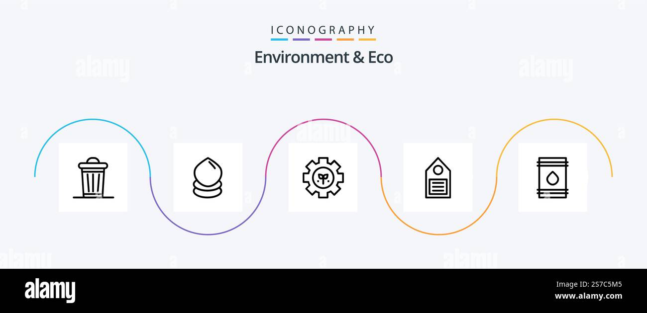 Environment And Eco Line 5 Icon Pack Including barrel. tag. environment ...