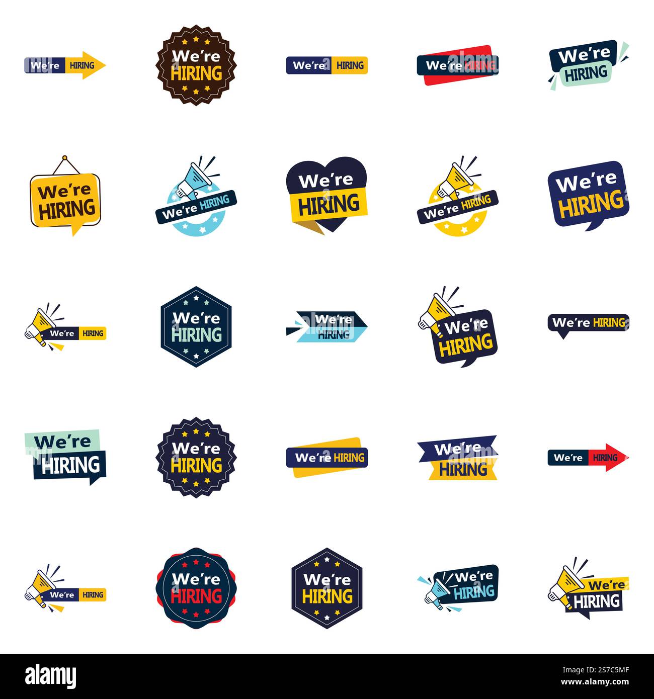 25 We’re Hiring Vector Graphics to Attract Top Talent Stock Vector ...