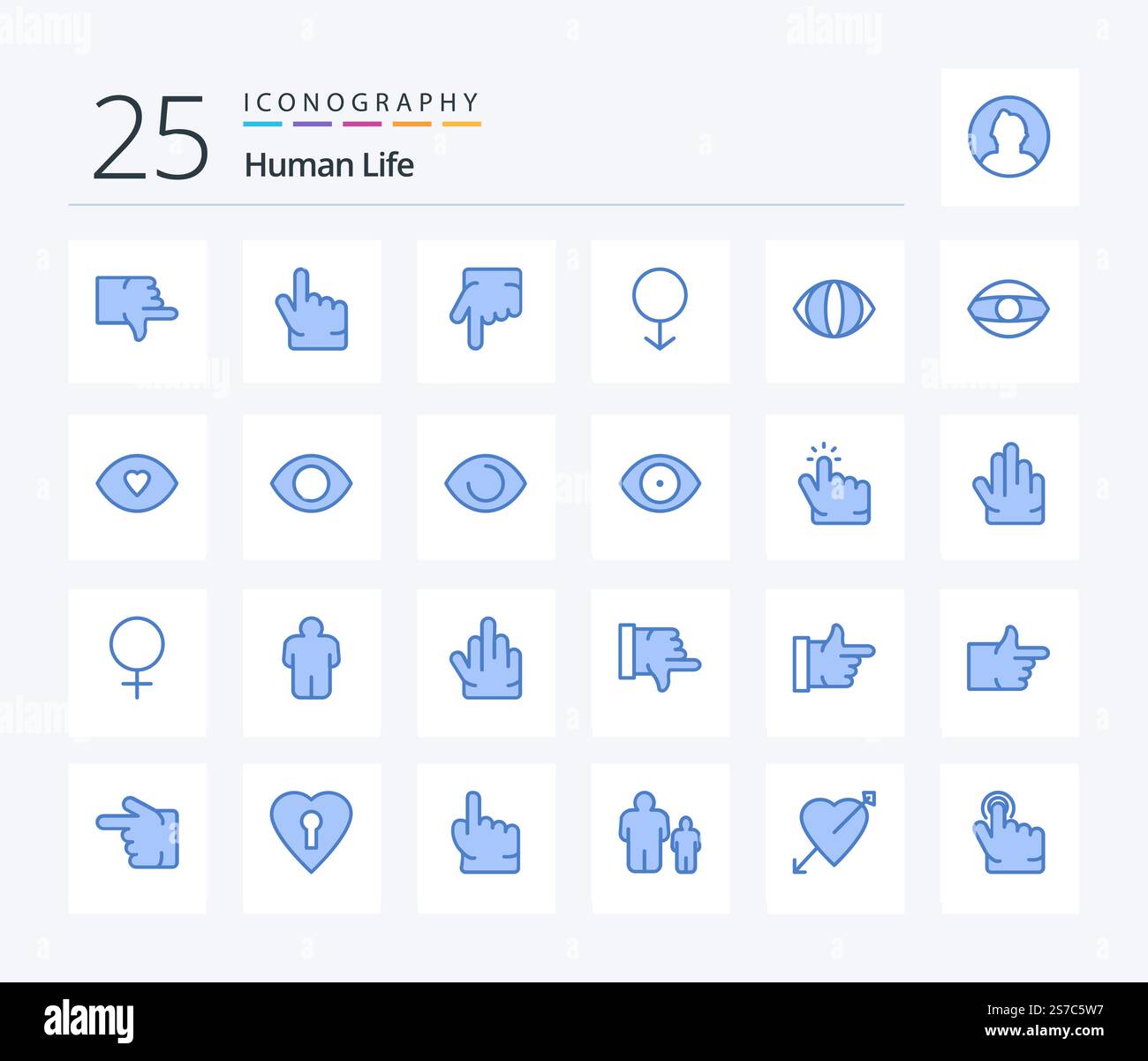 Human 25 Blue Color icon pack including click. human. male. face ...