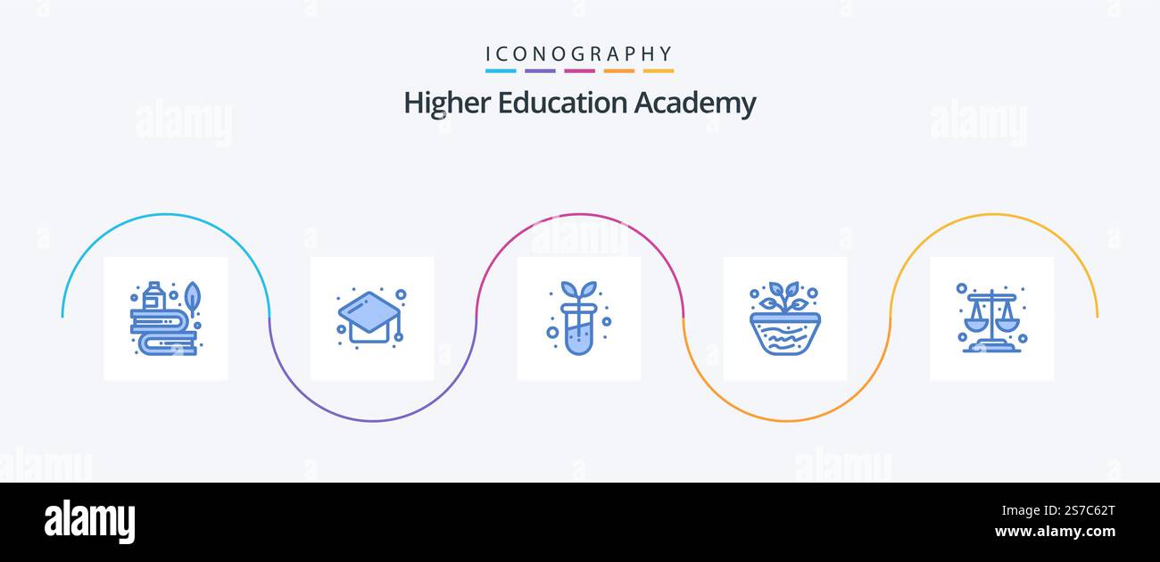 Academy Blue 5 Icon Pack Including balance. study. study. science ...
