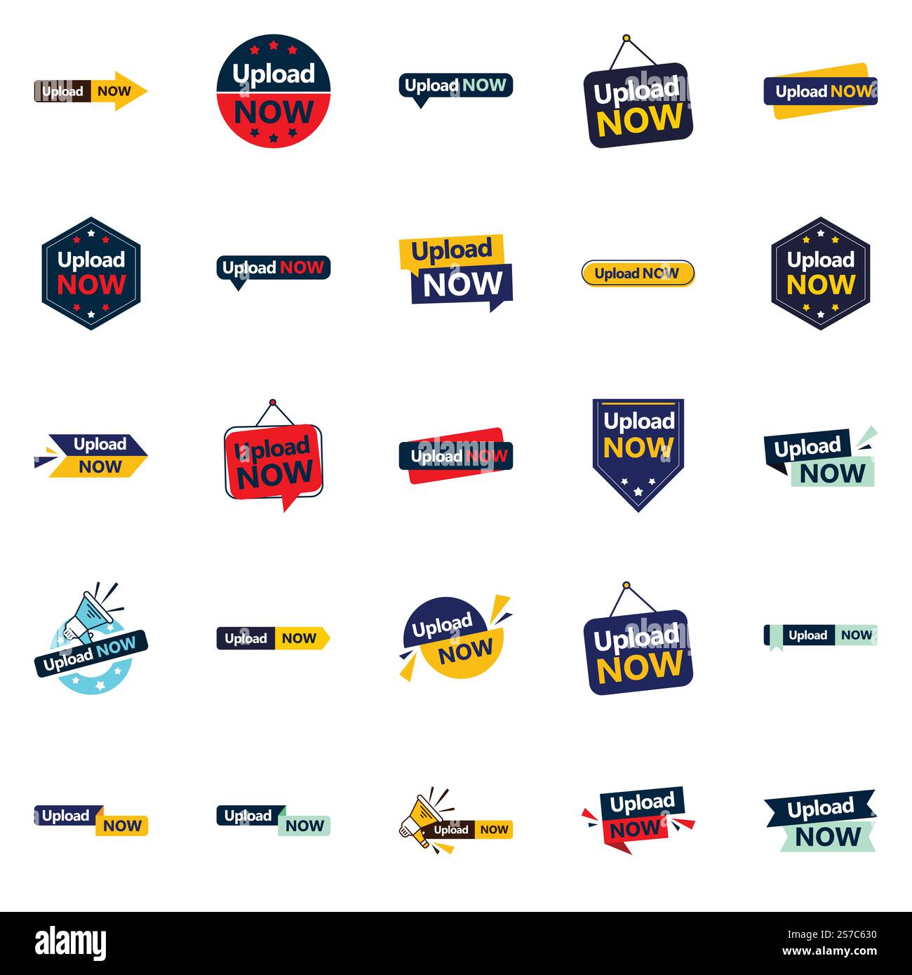 The Upload Now Vector Collection 25 Flexible Designs for Graphic and ...