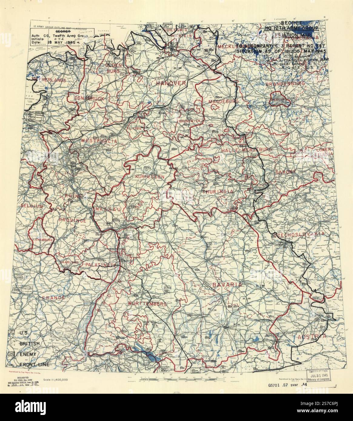 Map of germany may 1945 hi-res stock photography and images - Alamy
