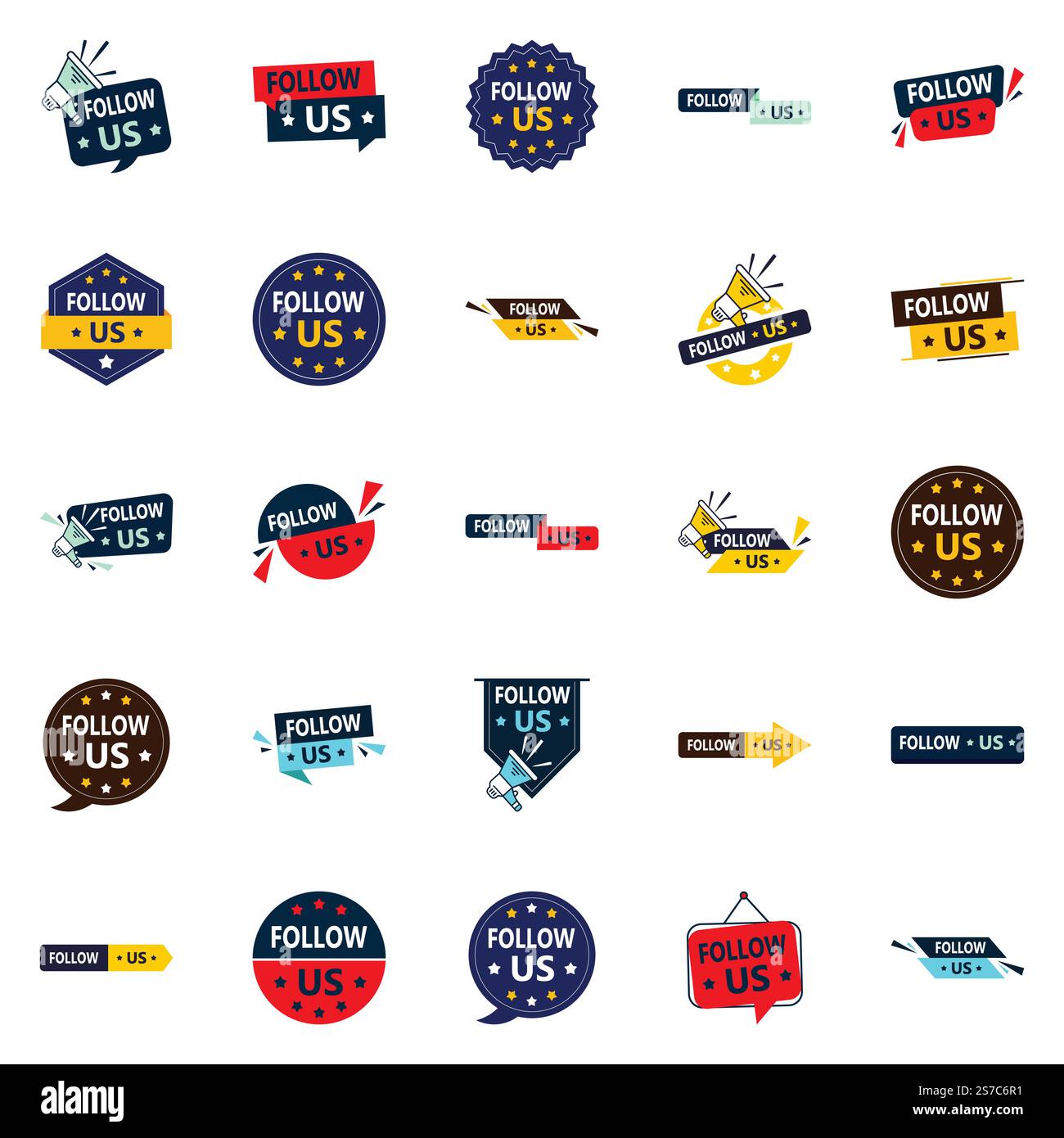 25 Vector Follow Us Banners for Instagram Stories and Facebook Posts ...