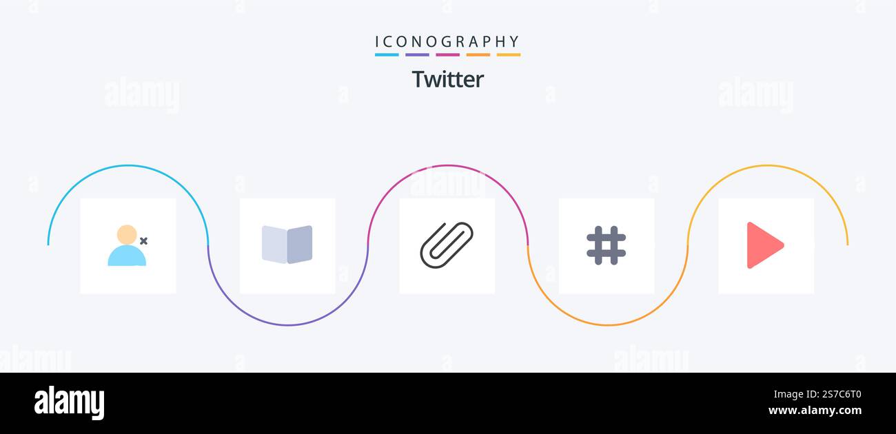 Twitter Flat 5 Icon Pack Including video. twitter. attachment. tweet ...