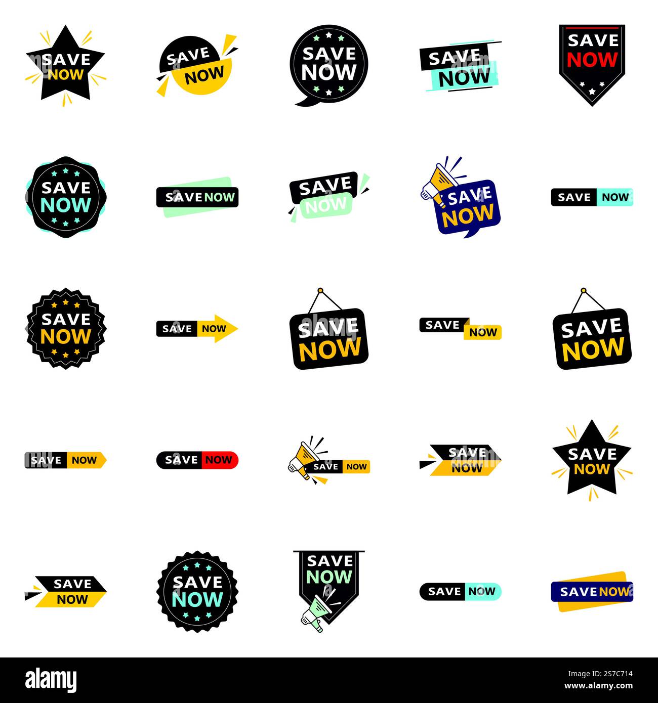 Save Now 25 Eye catching Typographic Banners for driving savings Stock ...