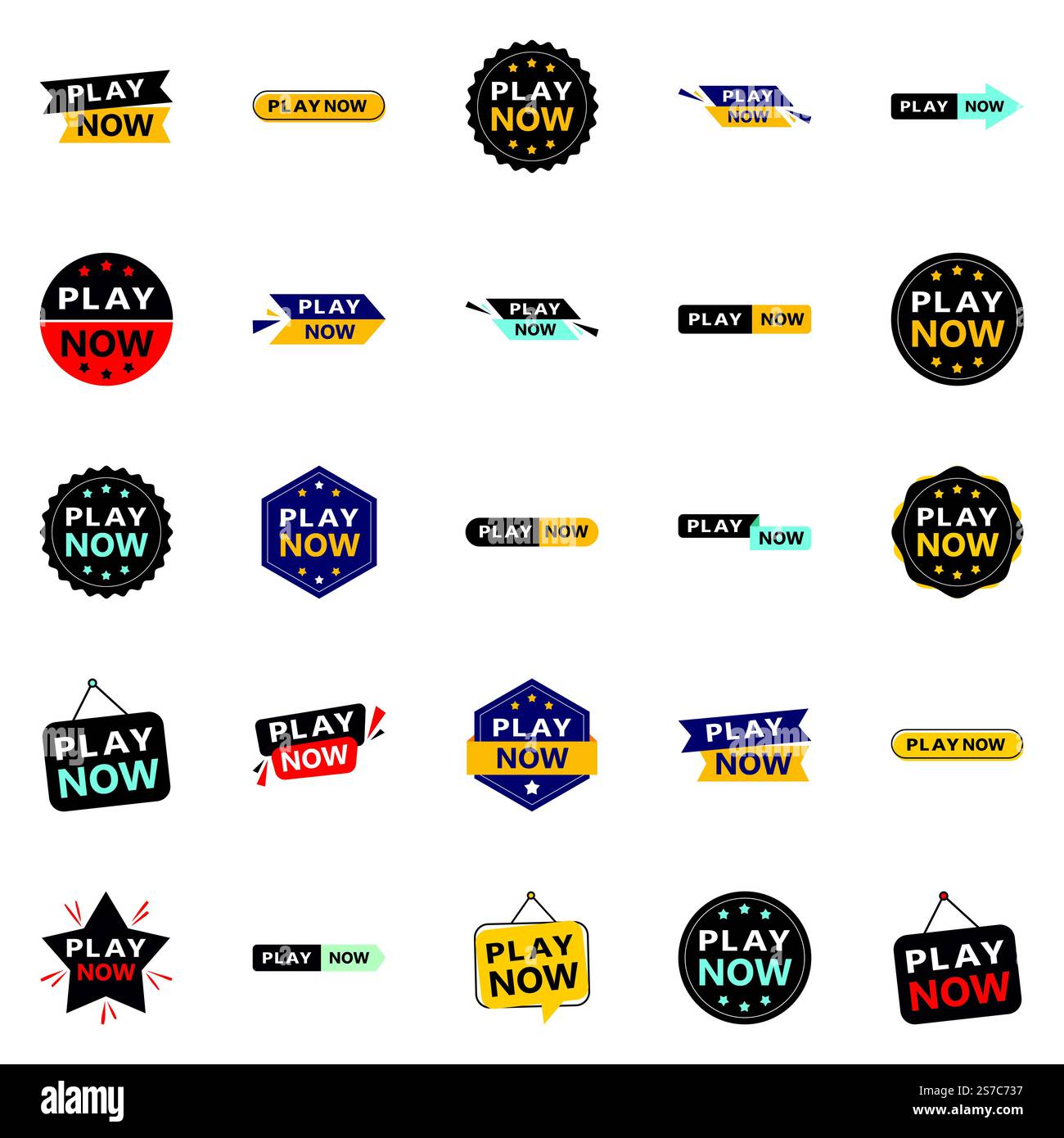 25 Eye-catching Play Now Banners to Grab Attention Stock Vector Image ...