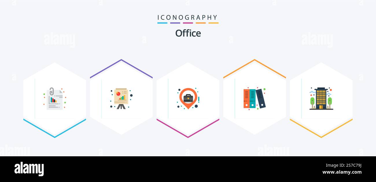 Office 25 Flat icon pack including company. history. business report ...