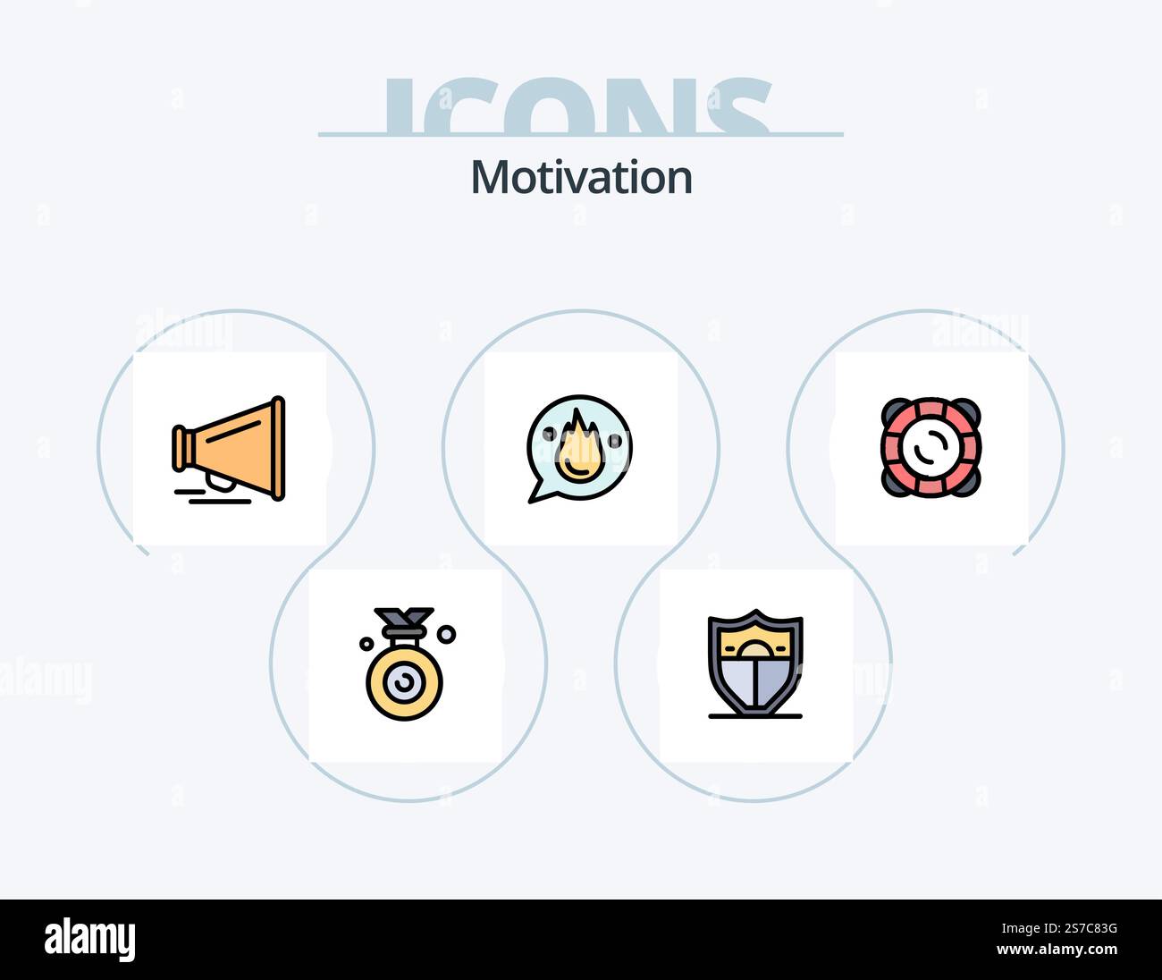 Motivation Line Filled Icon Pack 5 Icon Design. star. motivate. arrow ...