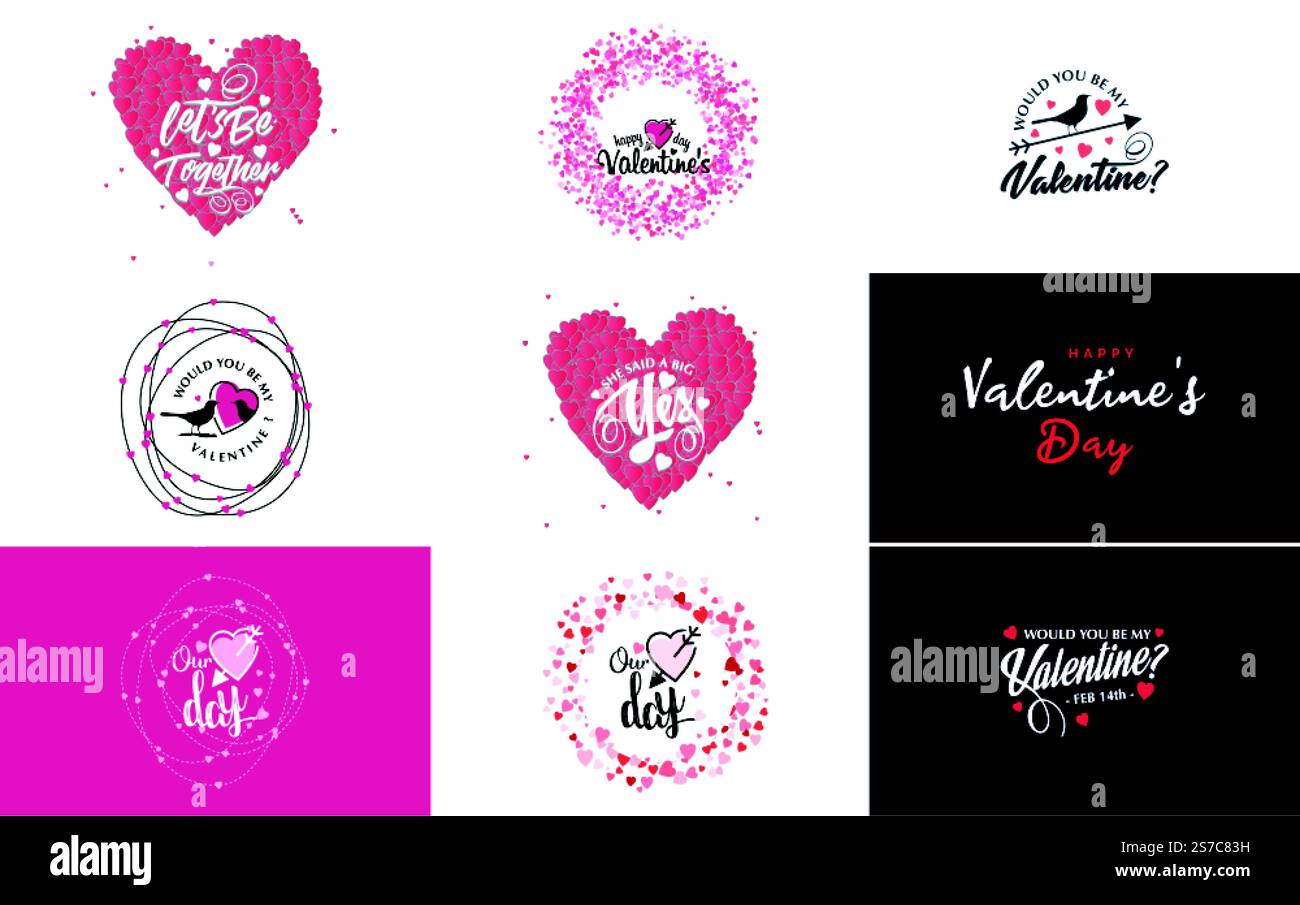 Be My Valentine lettering with a heart design. suitable for use in ...