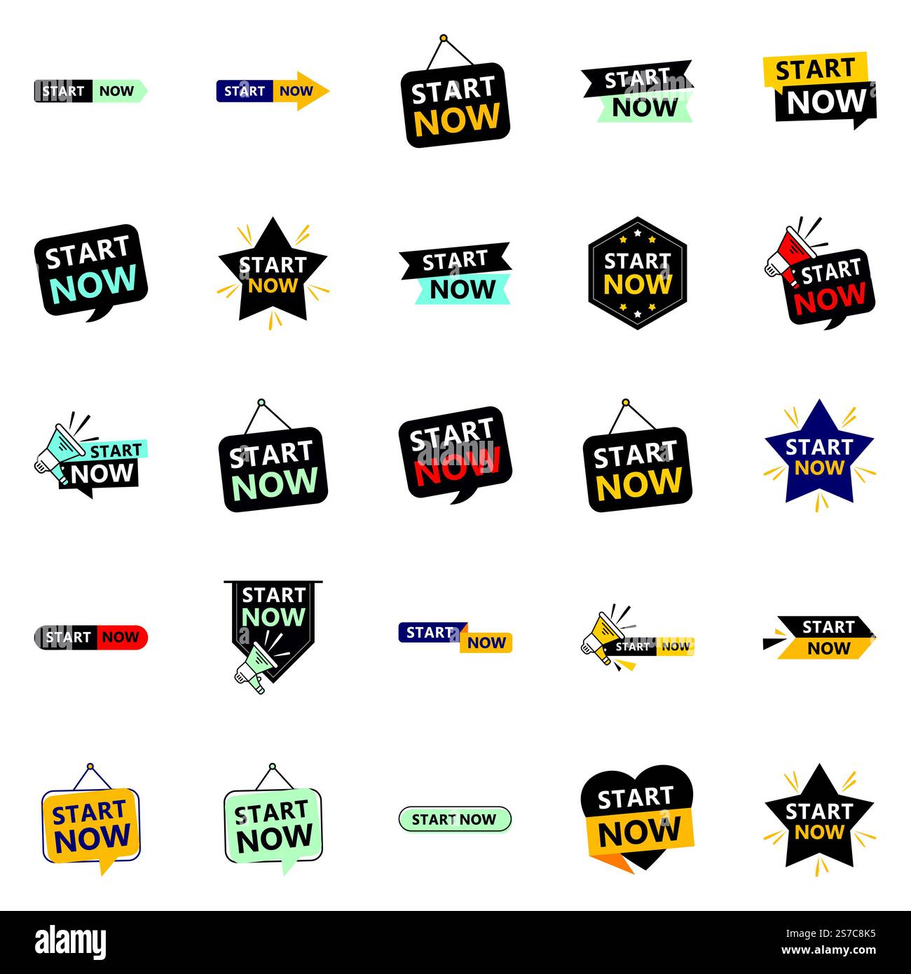 25 Professional Typographic Designs for encouraging action Start Now ...