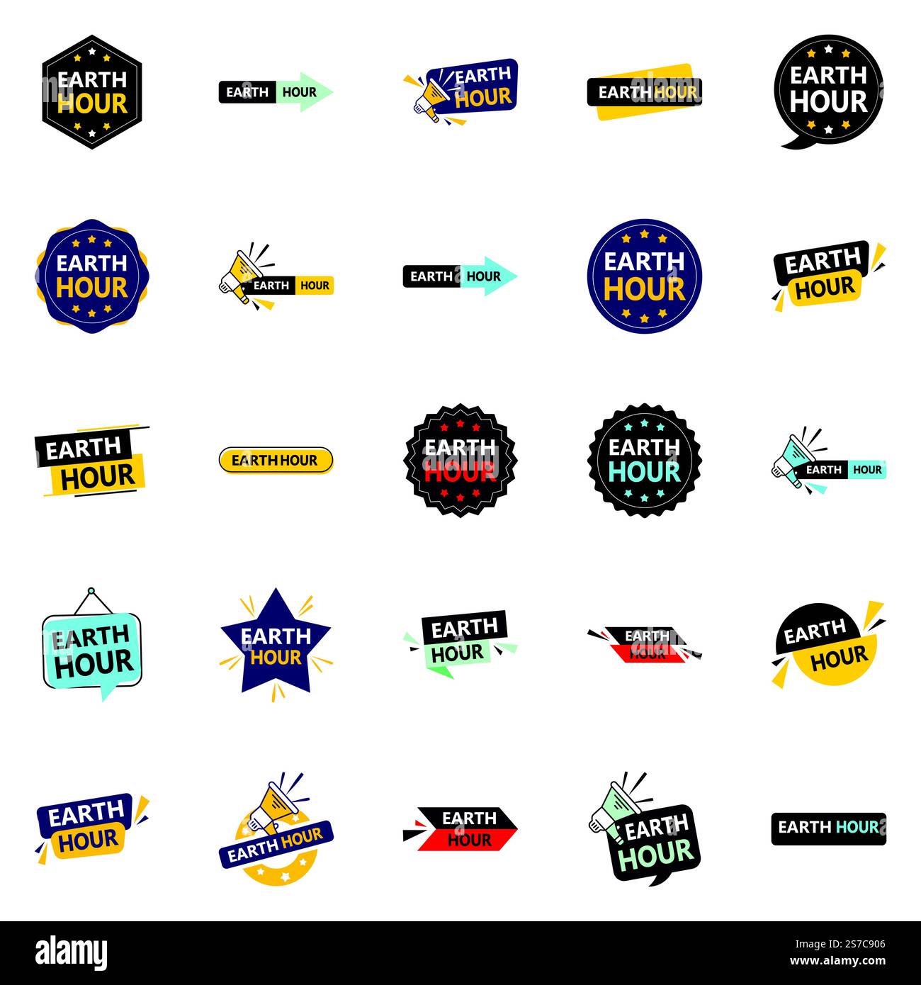 Earth Hour Bundle 25 Eye catching Vector designs for Earth Day ...