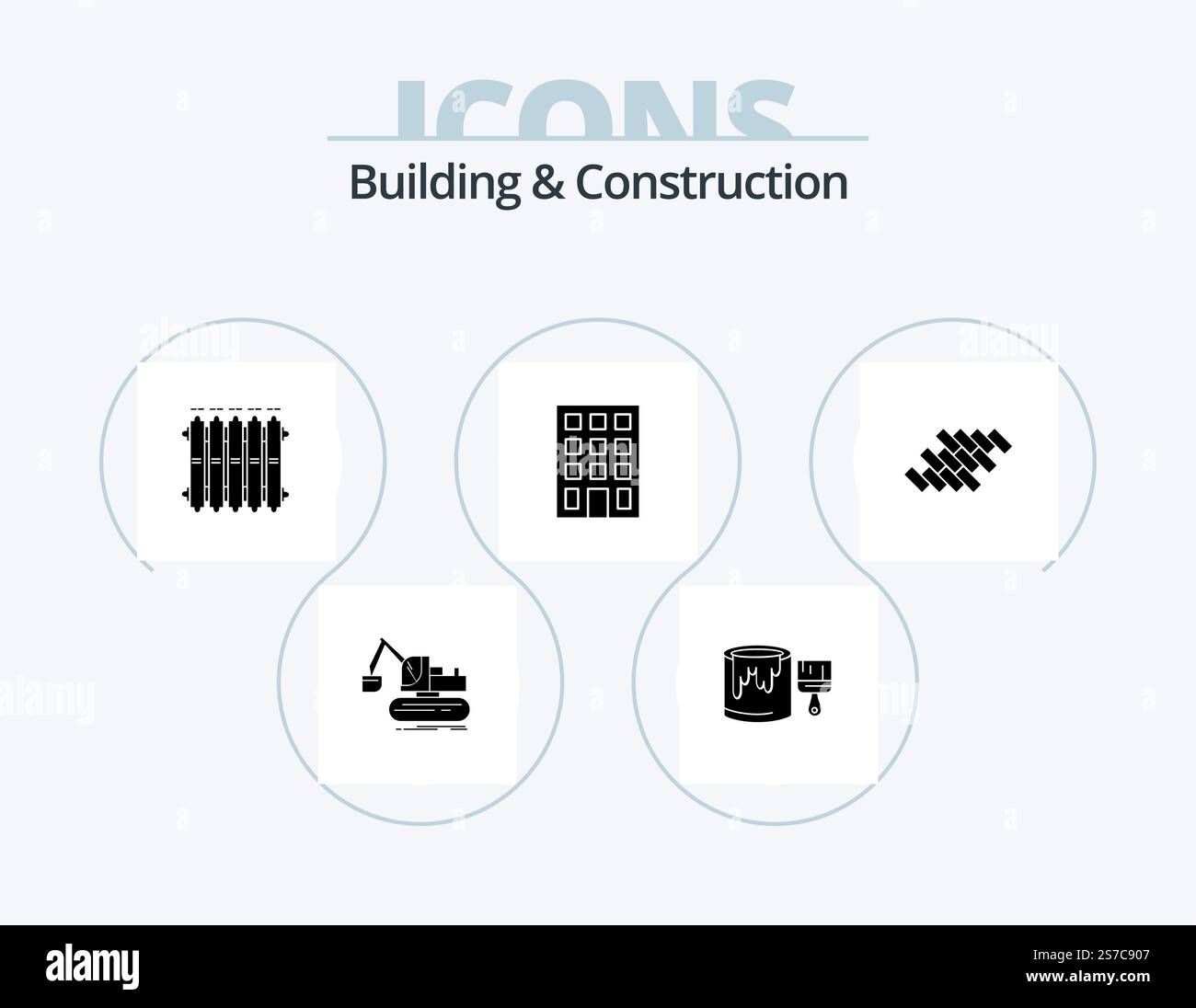 Building And Construction Glyph Icon Pack 5 Icon Design. repair ...