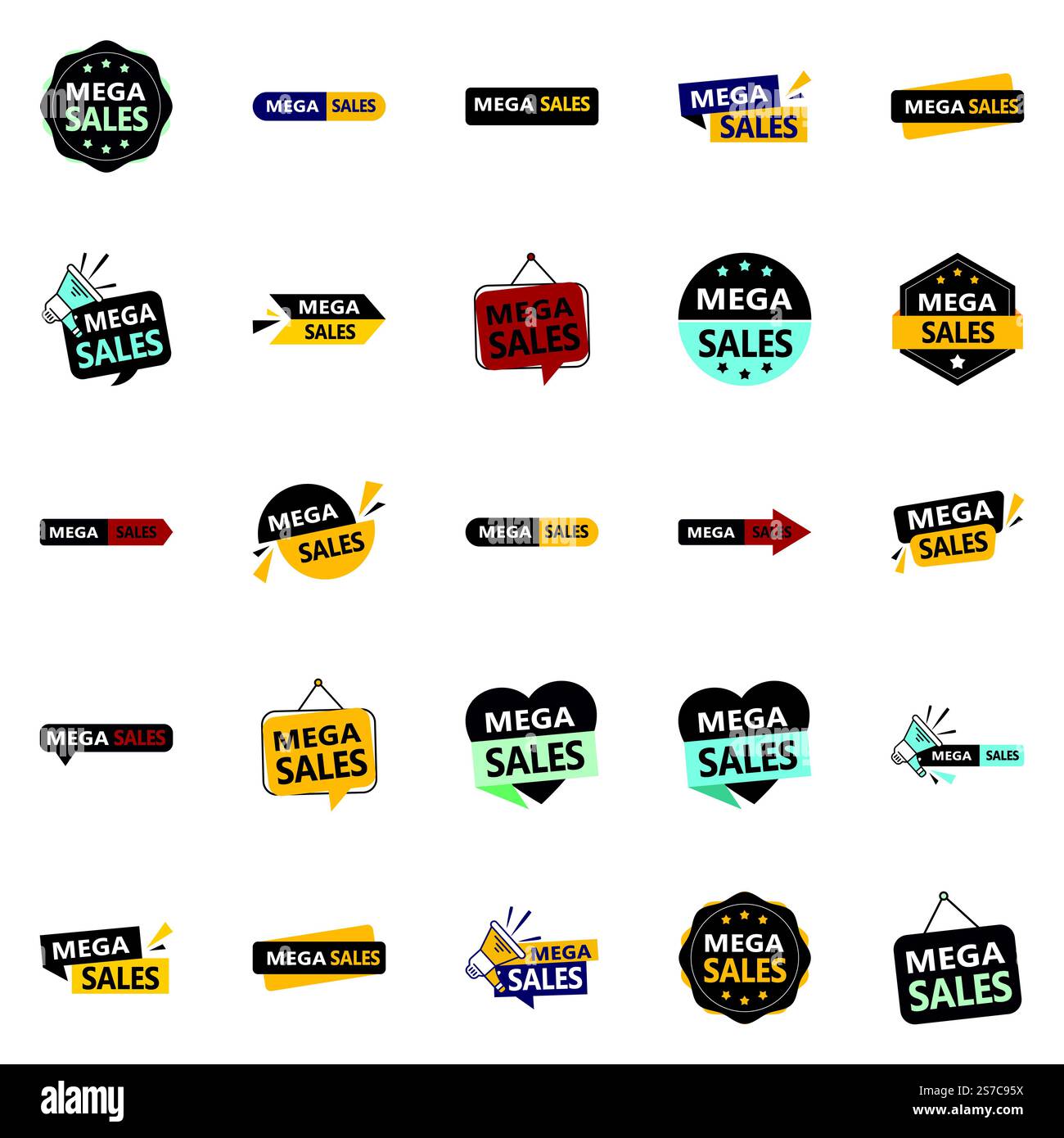 Mega Sale Bundle 25 Diverse Vector Designs for Your Marketing Efforts ...