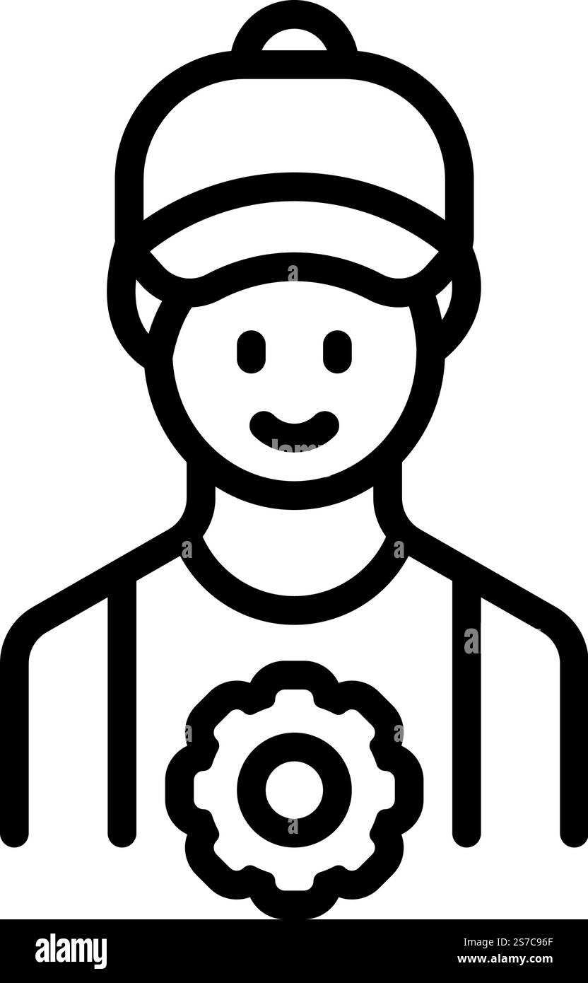 Serviceman icon Black and White Stock Photos & Images - Alamy