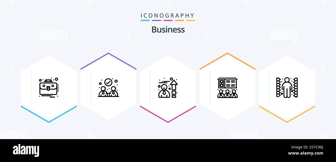 Business 25 Line icon pack including . maze. performance. complication ...