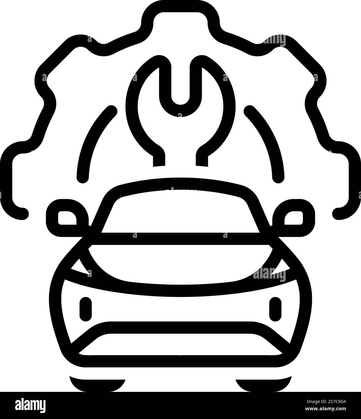 Car fix service sign Black and White Stock Photos & Images - Alamy