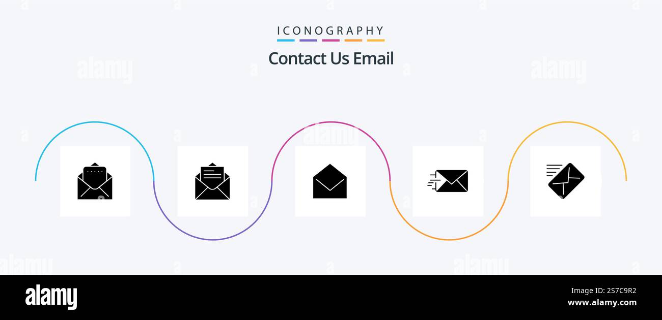 Email Glyph 5 Icon Pack Including . message. message. mail. message ...