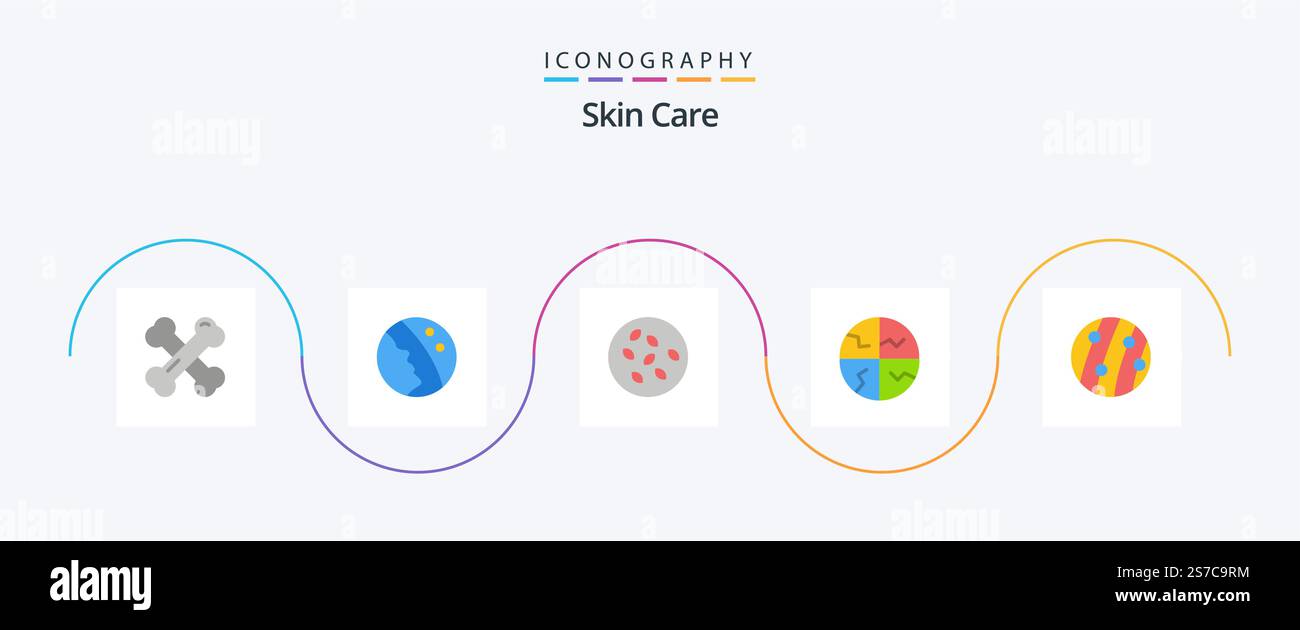 Skin Flat 5 Icon Pack Including dandruff. skin. seeds. skin care. dry ...