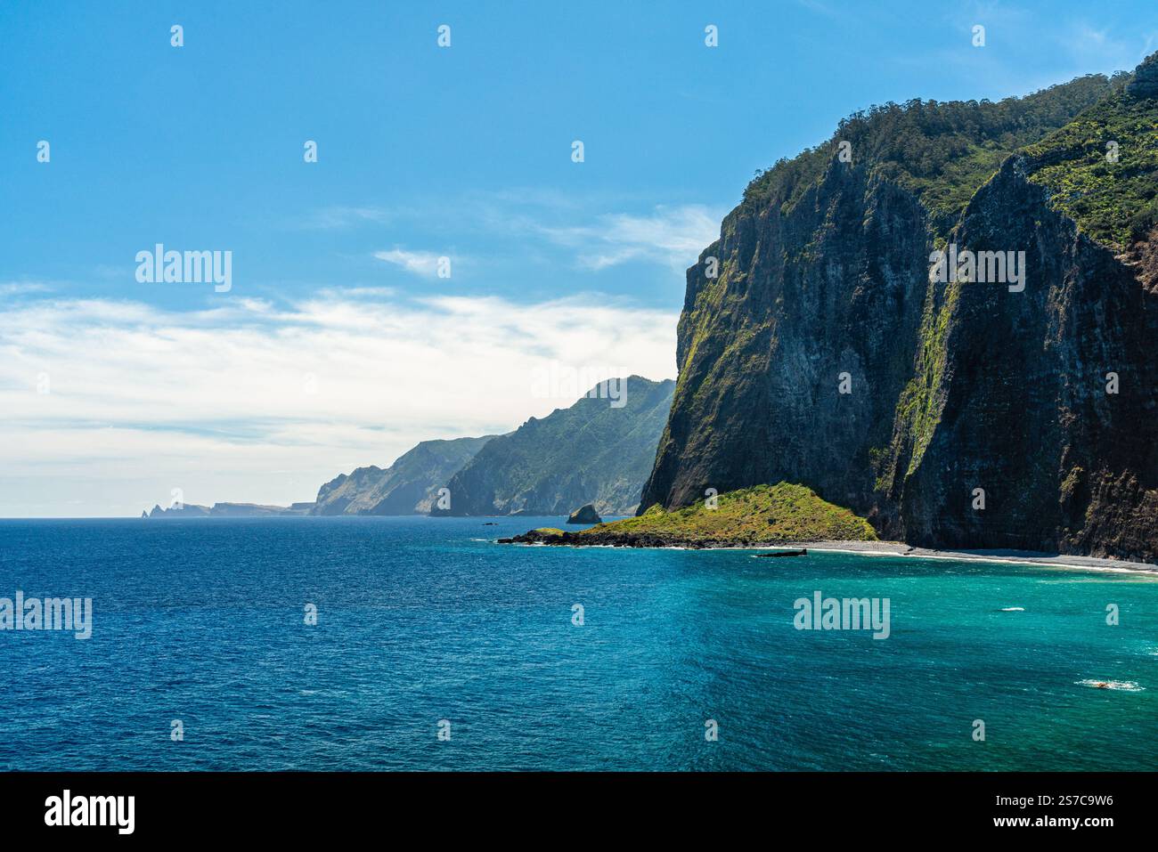Scenic panoramic view from Miradouro do Guindaste on a summer morning ...