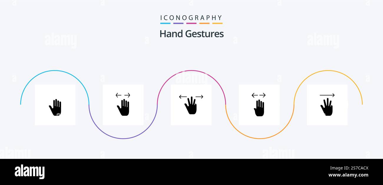 Hand Gestures Glyph 5 Icon Pack Including left. hand. right. four ...