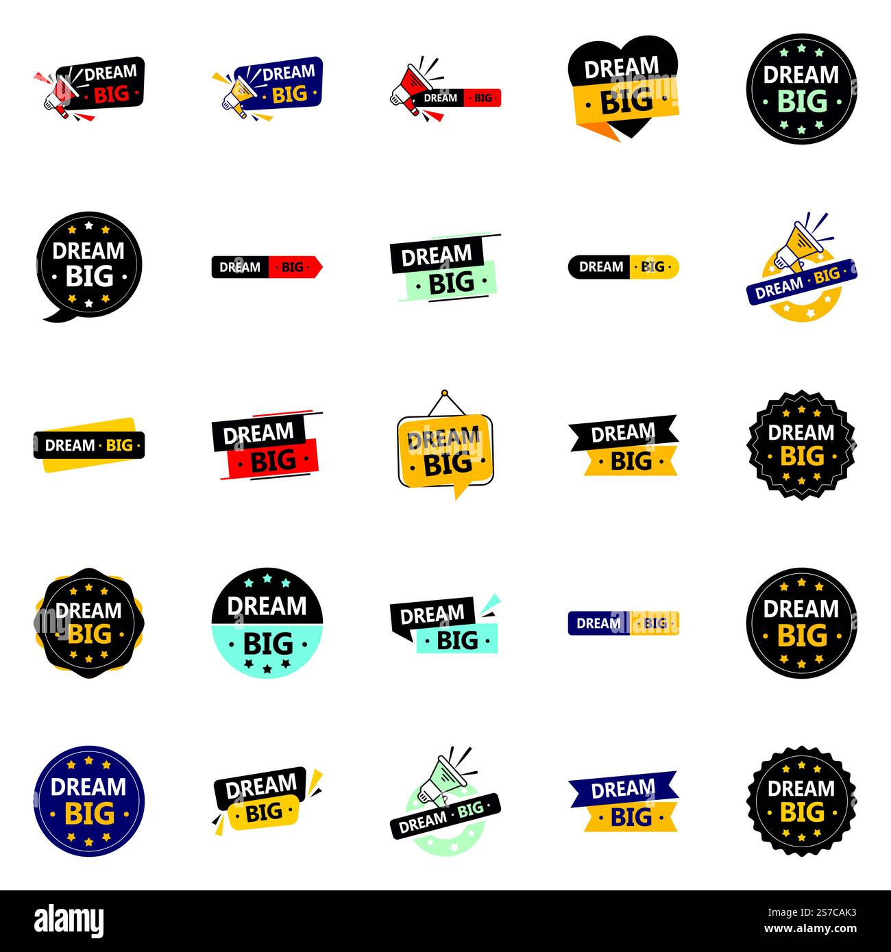 25 Versatile Vector Designs for Dreaming Big and Achieving More Stock ...