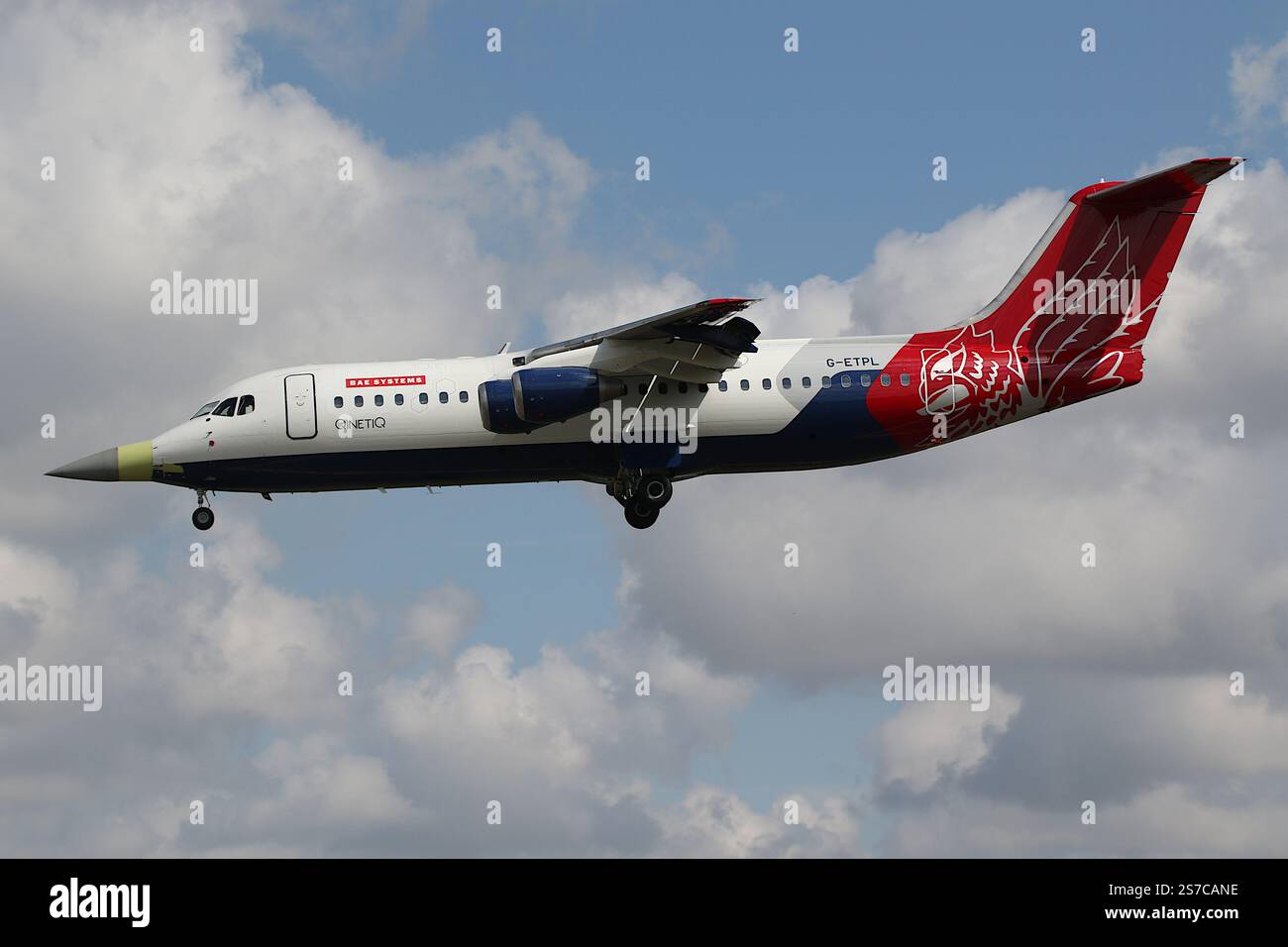 G-ETPL, an Avro RJ100 operated by QinetiQ/Empire Test Pilots School in ...