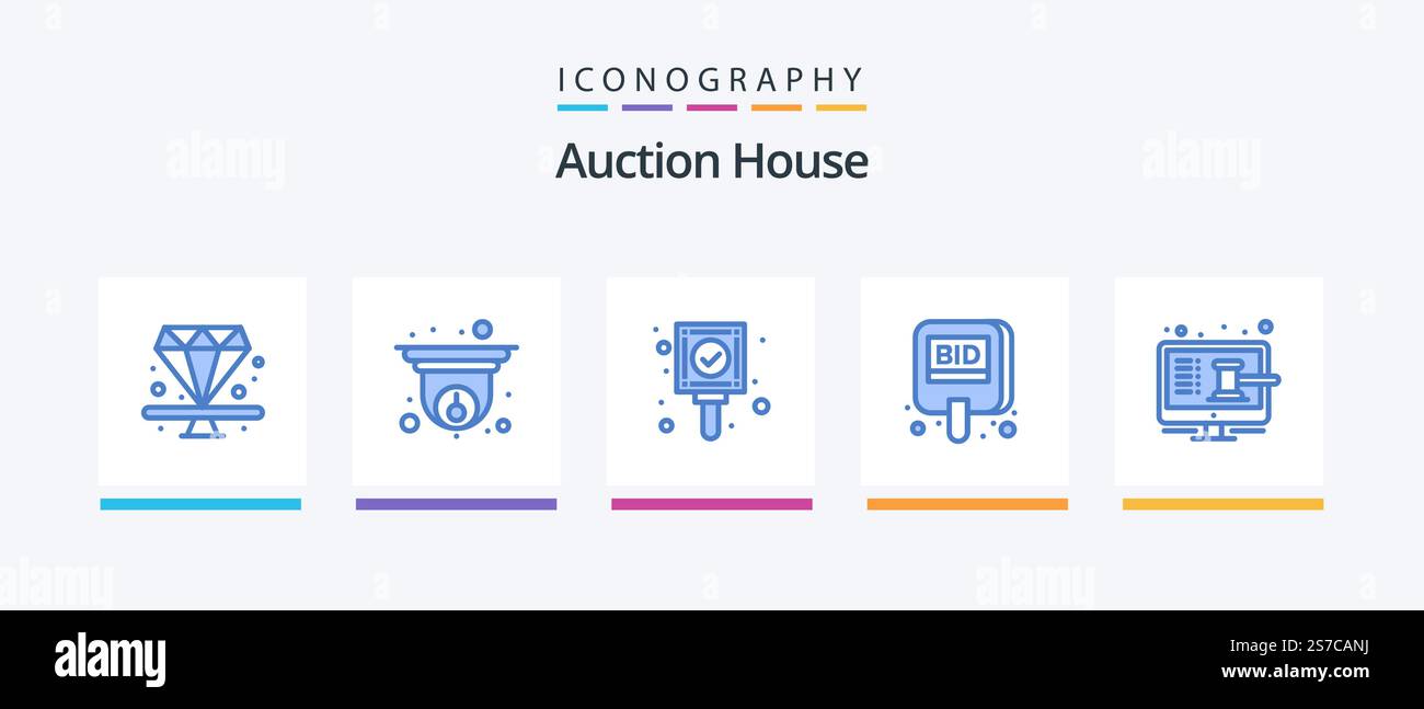 Auction Blue 5 Icon Pack Including online. label. check. compete ...