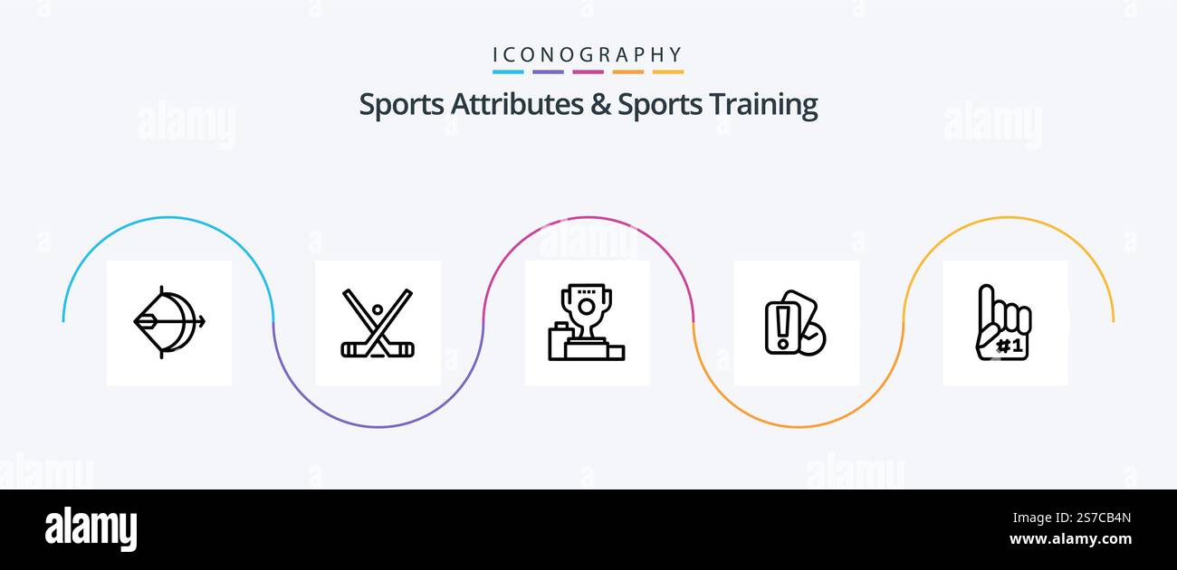 Sports Atributes And Sports Training Line 5 Icon Pack Including holding ...