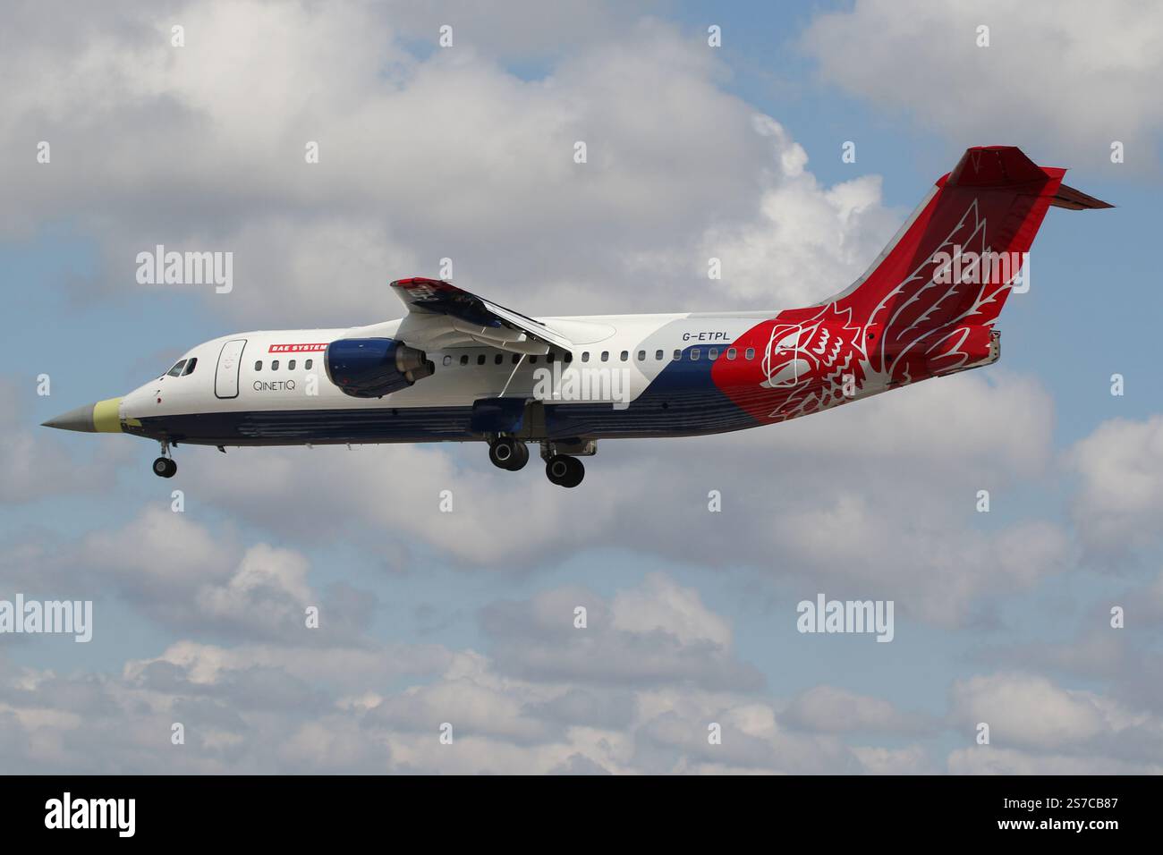 G-ETPL, an Avro RJ100 operated by QinetiQ/Empire Test Pilots School in ...