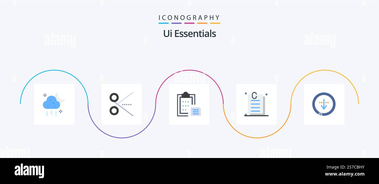 Ui Essentials Flat 5 Icon Pack Including ui. interface. ui. attachment ...