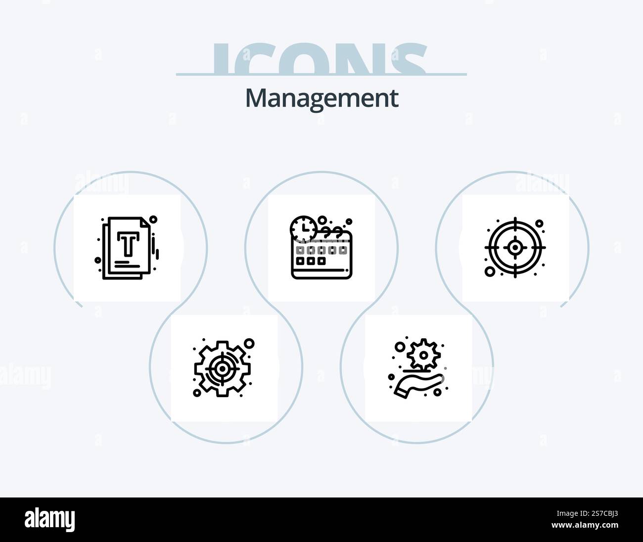 Management Line Icon Pack 5 Icon Design. hierarchy. strategic. business ...