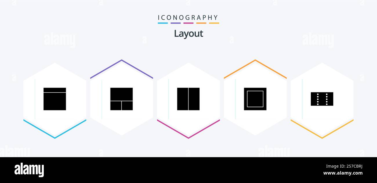 Layout 25 Glyph icon pack including Stock Vector Image & Art - Alamy