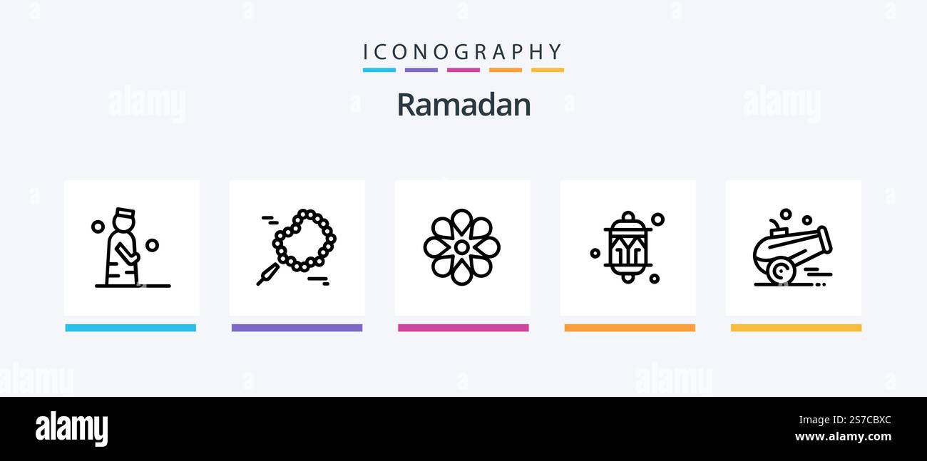 Ramadan Line 5 Icon Pack Including abrahamic. muslim. dates. mosque ...