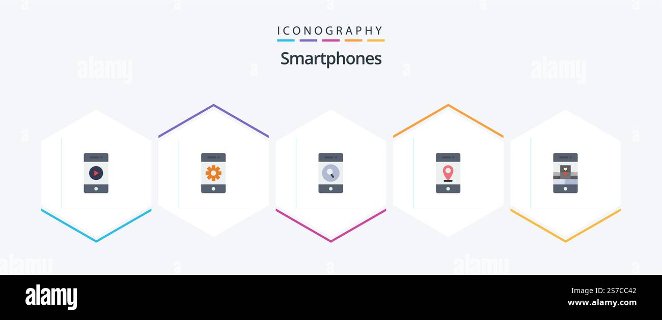 Smartphones 25 Flat icon pack including call. pin. smartphone. map. web ...