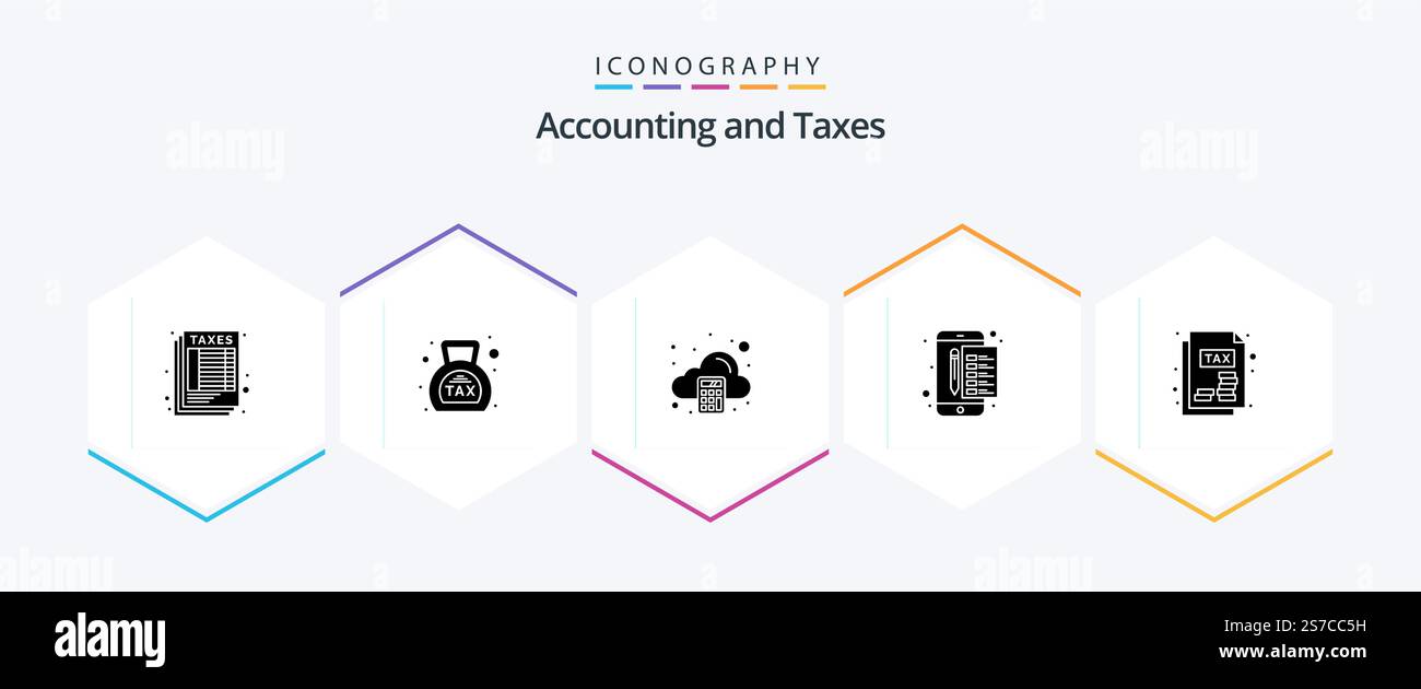 Taxes 25 Glyph icon pack including tax. payment. tax. file. tax Stock ...