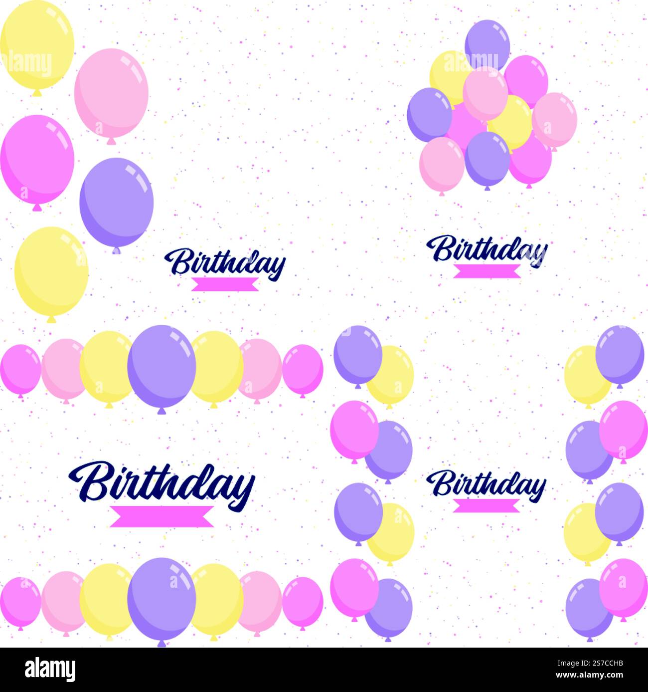 Retro Happy Birthday design with bold. colorful letters and a vintage ...