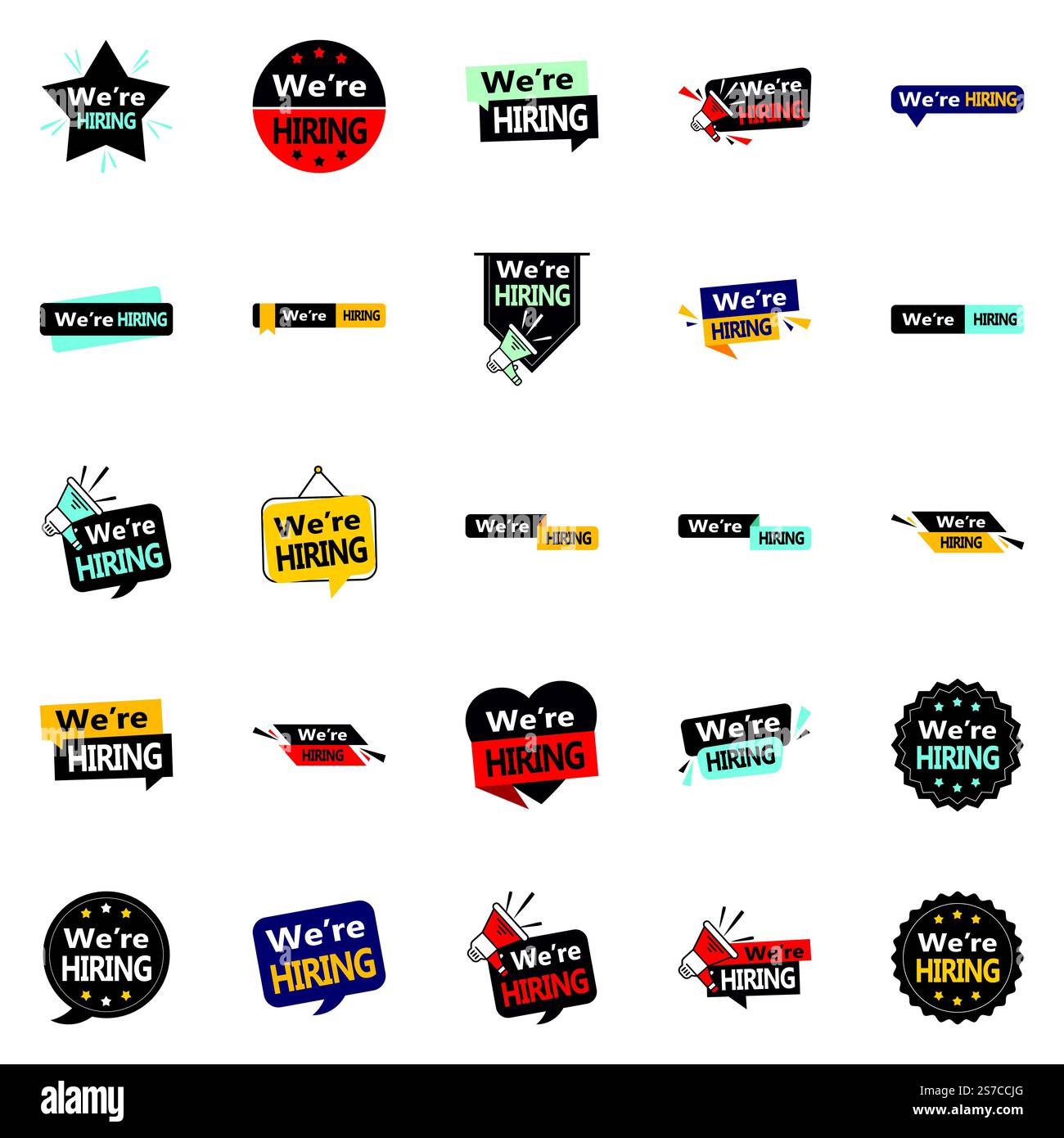 25 We’re Hiring Vector Graphics to Attract Top Talent Stock Vector ...