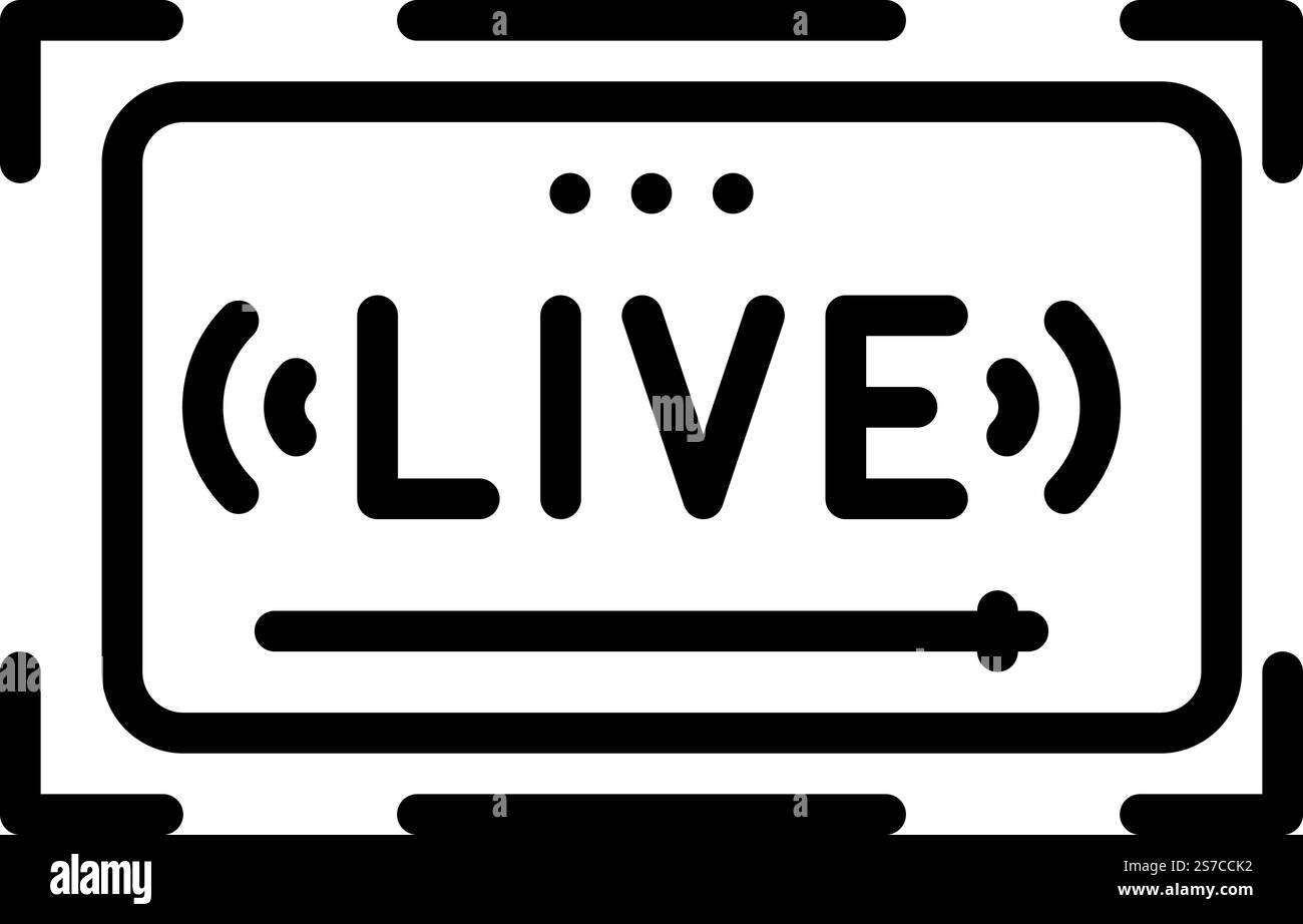 Live streaming vector vectors Black and White Stock Photos & Images - Alamy