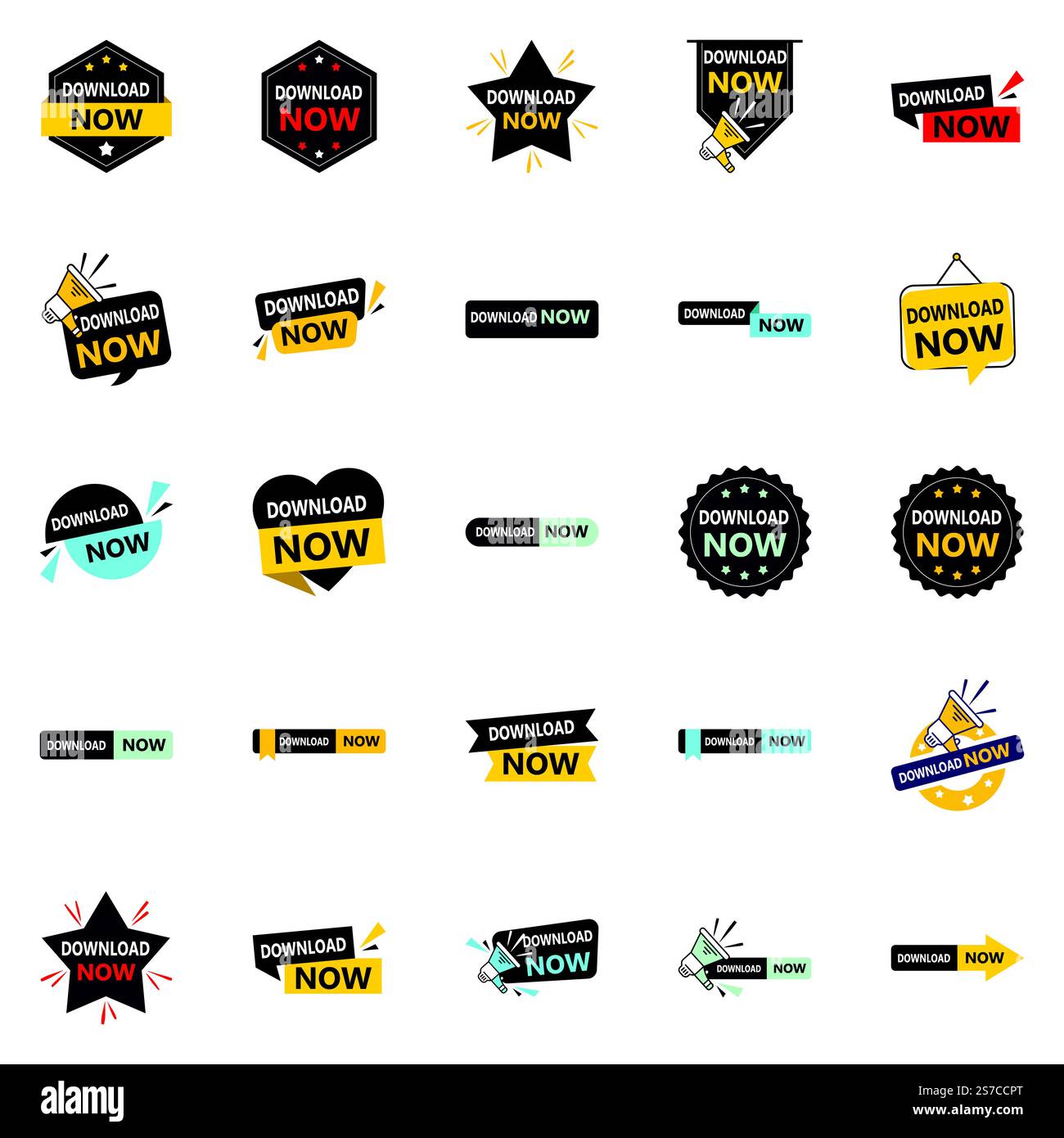 Download now A pack of 25 vector designs for any purpose Stock Vector ...