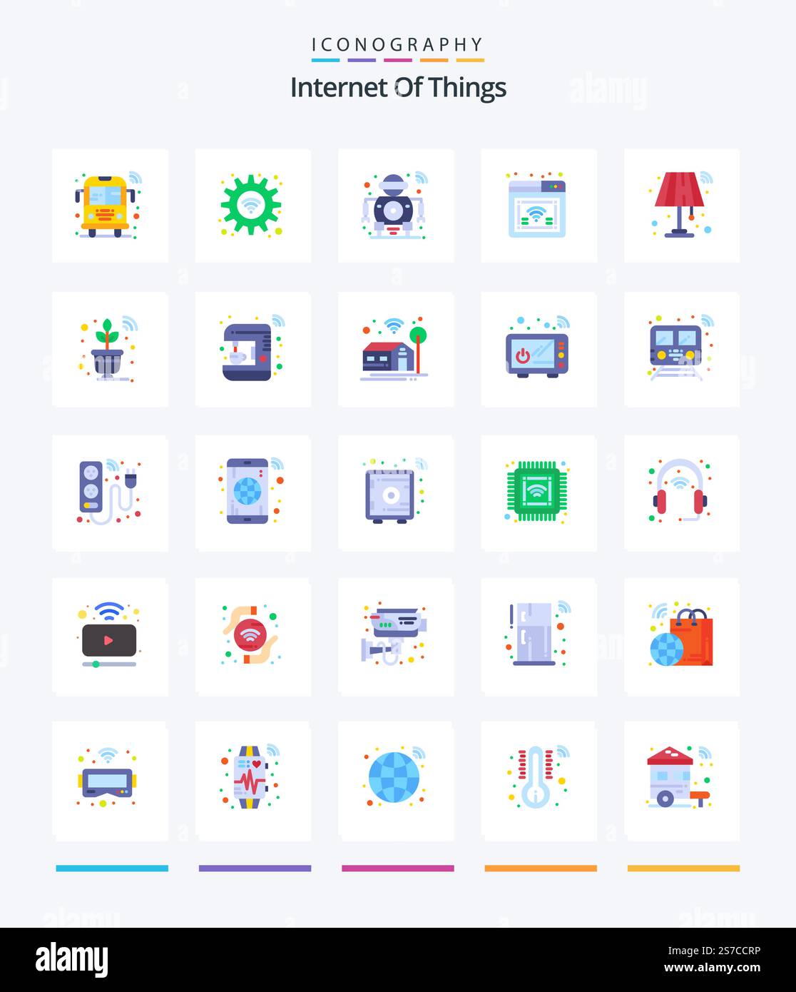 Creative Internet Of Things 25 Flat icon pack Such As interior. web ...