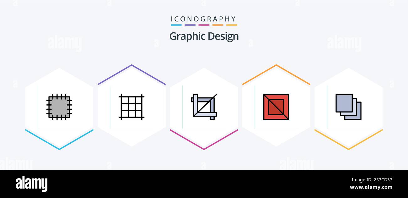 Design 25 FilledLine icon pack including . cascade Stock Vector Image ...