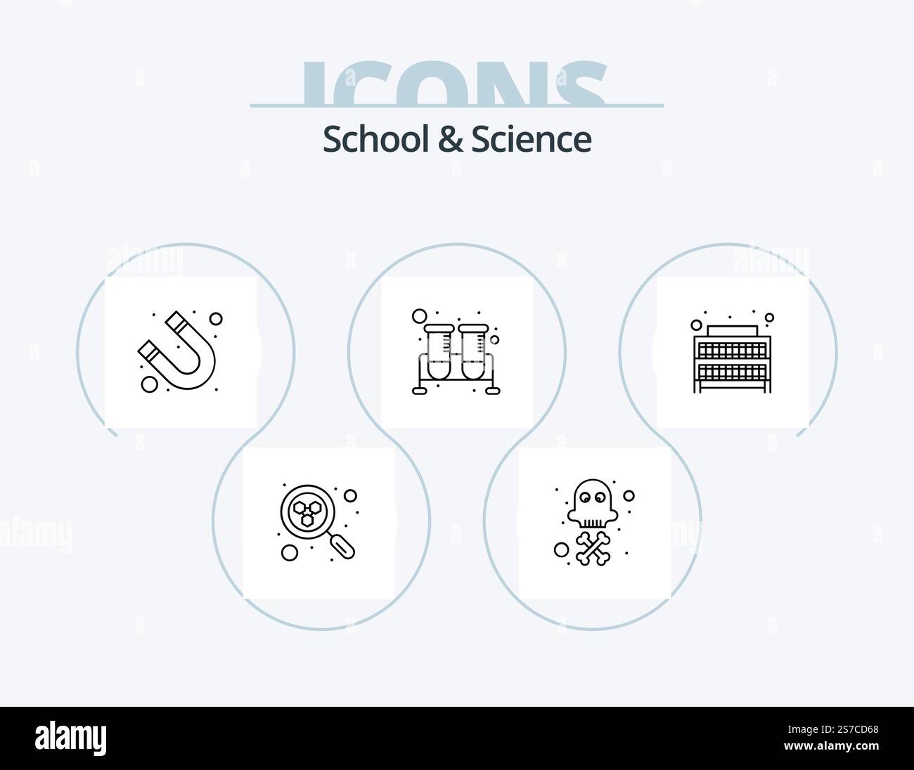 School And Science Line Icon Pack 5 Icon Design. geography. search ...
