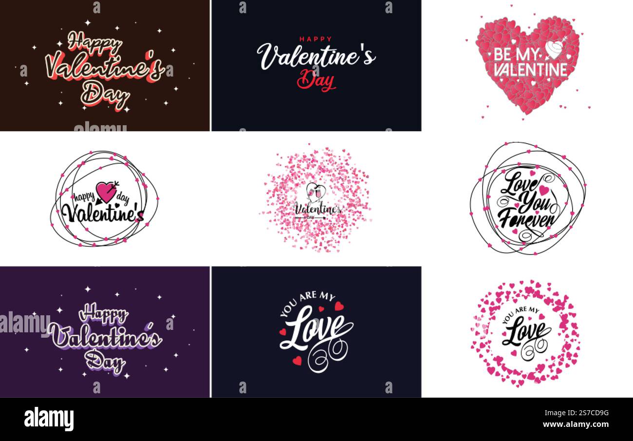 Be My Valentine lettering with a heart design. suitable for use in ...